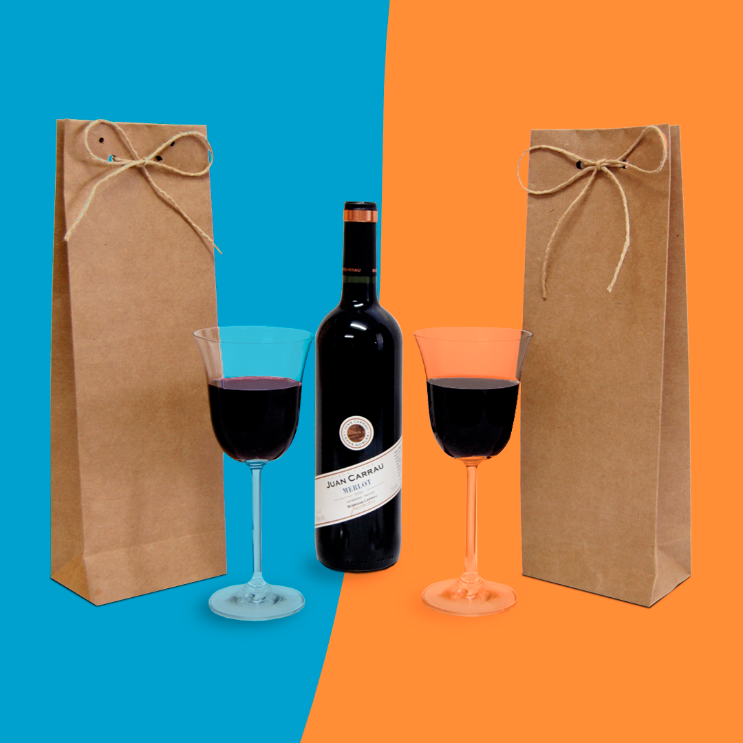 Embalagem para Vinho com 10un - Coleção Kraft - Joy Pack